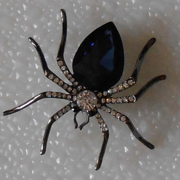 Jewelry | Large Vintage Style Crystal Spider Brooch | Poshmark